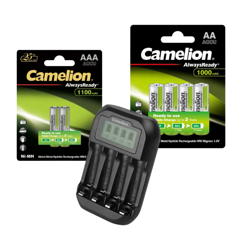 Charger BC 1046 + 1000 mAh AA4 & 1100 mAh AAA2 batteries – Camelion